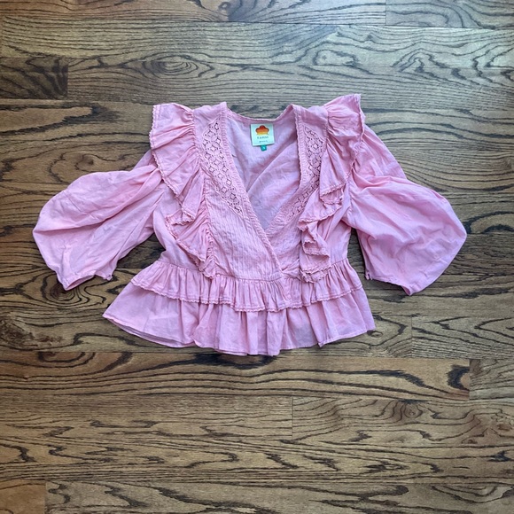FARM Rio | Tops | Farm Rio Crop Frilly Top | Poshmark